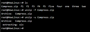 Linux Zip and Unzip Commands - LinuxForDevices