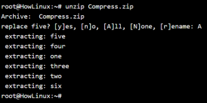 Linux Zip and Unzip Commands - LinuxForDevices