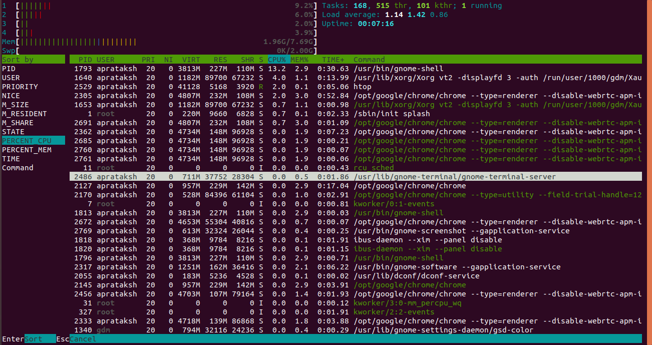 A Guide to install and use htop command in Linux - LinuxForDevices