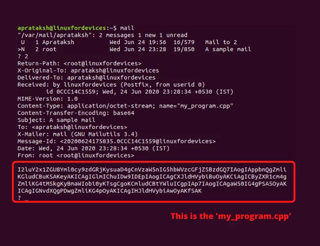 How To Use Linux Mail Command Linuxfordevices