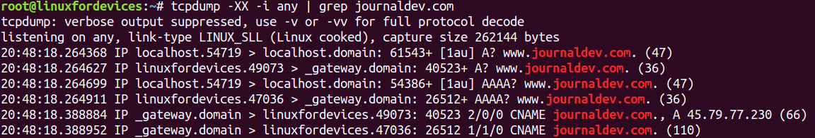 A Tutorial On The Tcpdump Command In Linux Linuxfordevices