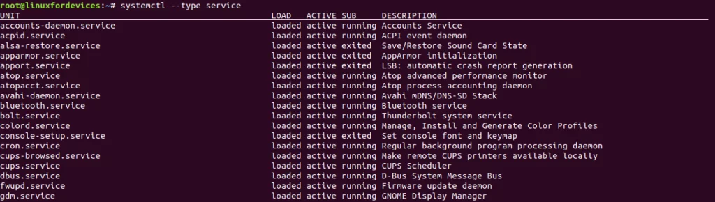 How to List Services in Ubuntu Linux? - LinuxForDevices