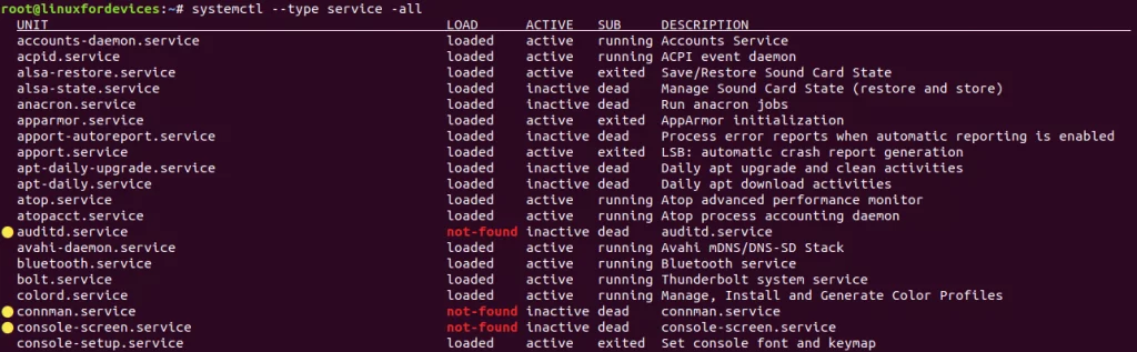 How to List Services in Ubuntu Linux? - LinuxForDevices