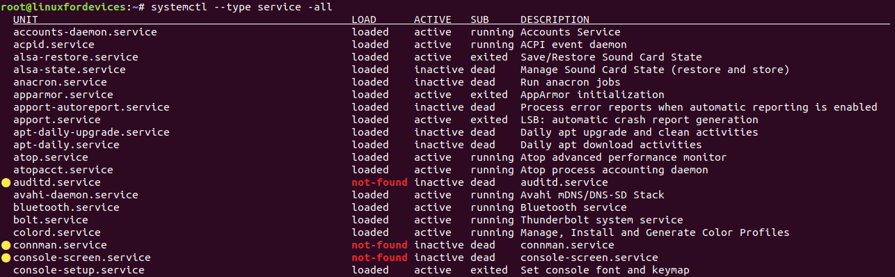 How to List Services in Ubuntu Linux? - LinuxForDevices