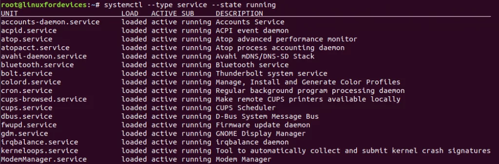 How to List Services in Ubuntu Linux? - LinuxForDevices