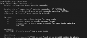 Help command in Linux - LinuxForDevices