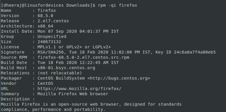 How to use the RPM command in CentOS Linux? - LinuxForDevices