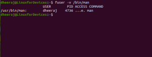 The fuser command in Linux - Process management tool - LinuxForDevices