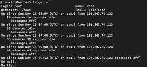 The finger command in Linux - Everything you need to know - LinuxForDevices