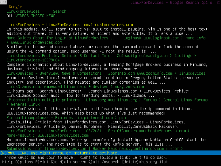Best Text-based Web Browsers for Linux - LinuxForDevices