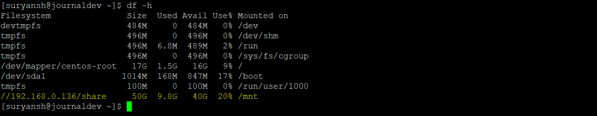 How to mount CIFS share in CentOS 7? - LinuxForDevices