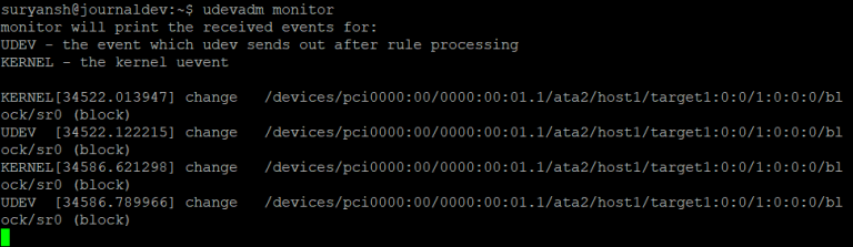 Basics Of Udevadm Command In Linux With Examples Linuxfordevices