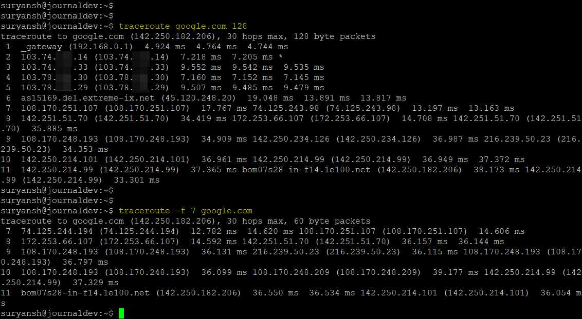 The Traceroute Command In Linux Linuxfordevices