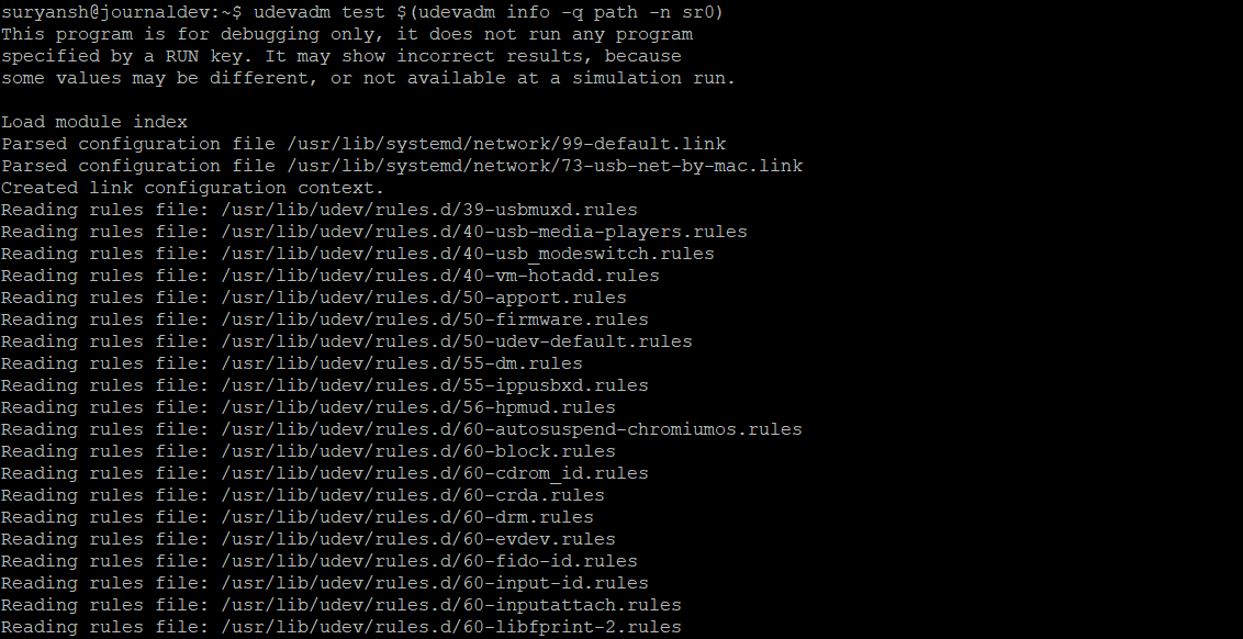 Basics Of Udevadm Command In Linux With Examples Linuxfordevices 2398