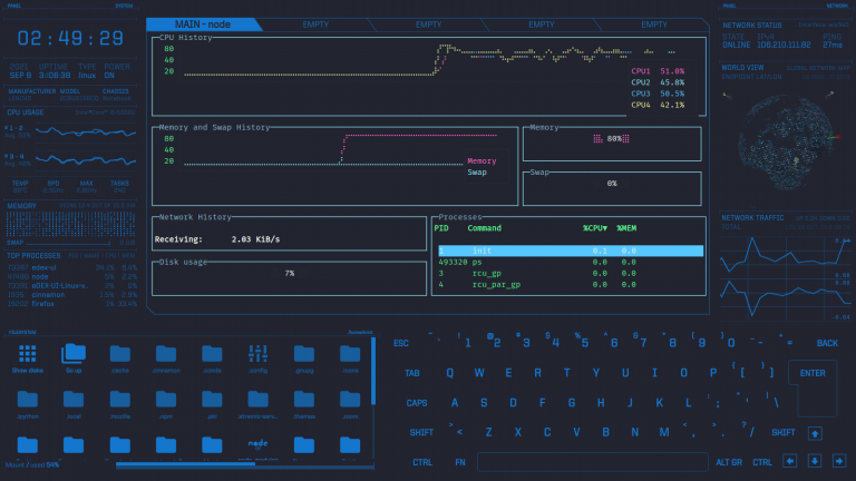 eDEX-UI: The Tron-Inspired Terminal Emulator for Linux - LinuxForDevices