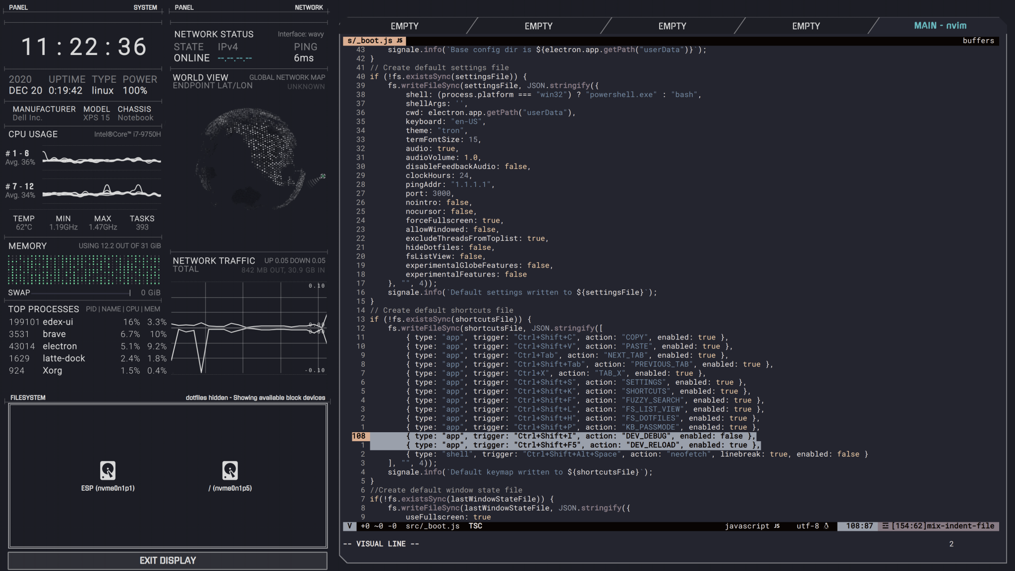 eDEX-UI: The Tron-Inspired Terminal Emulator for Linux - LinuxForDevices