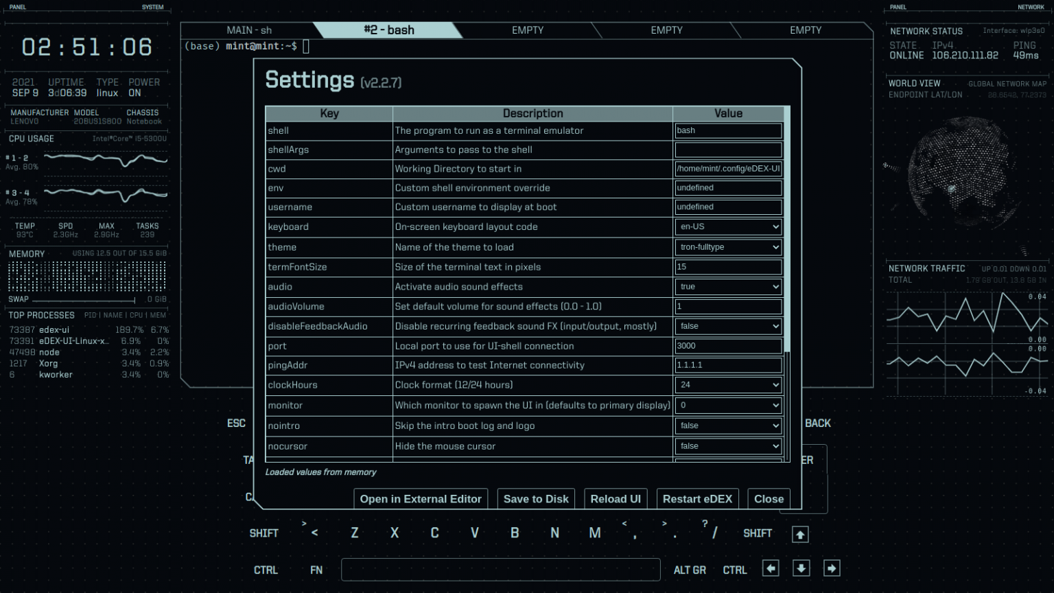 eDEX-UI: The Tron-Inspired Terminal Emulator for Linux - LinuxForDevices