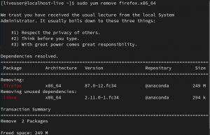 How to uninstall packages using YUM command on Linux? - LinuxForDevices