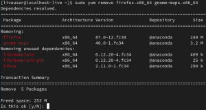 How to uninstall packages using YUM command on Linux? - LinuxForDevices