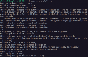 ASCII Locomotive Train in the Linux Terminal - Easter Egg - LinuxForDevices