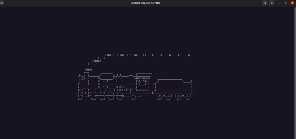 ASCII Locomotive Train in the Linux Terminal - Easter Egg - LinuxForDevices
