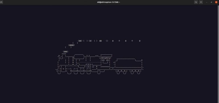ASCII Locomotive Train in the Linux Terminal - Easter Egg - LinuxForDevices