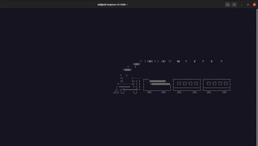 ASCII Locomotive Train in the Linux Terminal - Easter Egg - LinuxForDevices