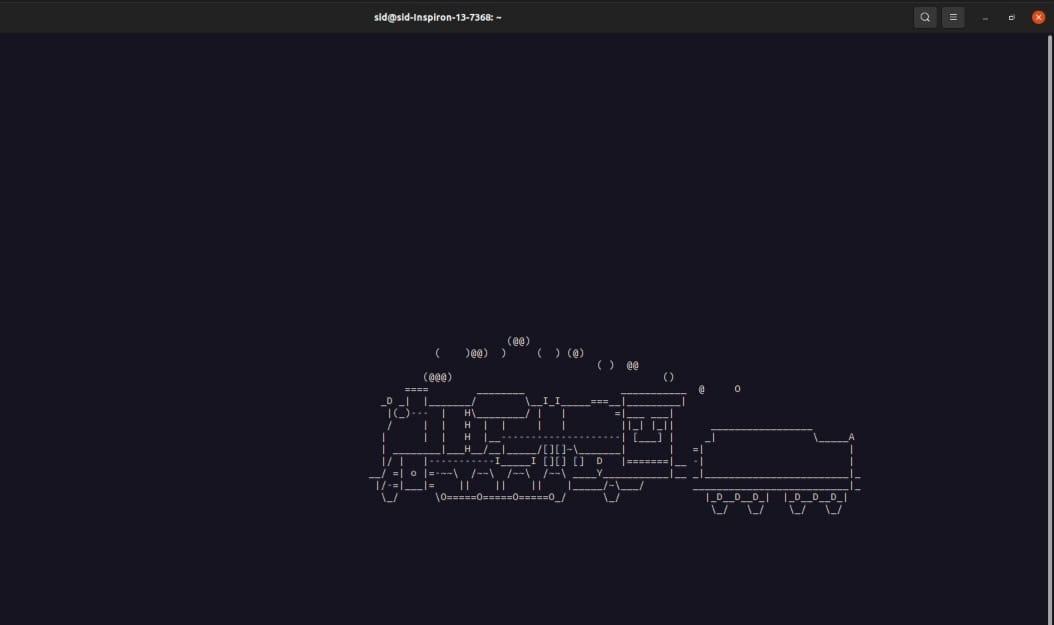ASCII Locomotive Train in the Linux Terminal - Easter Egg - LinuxForDevices