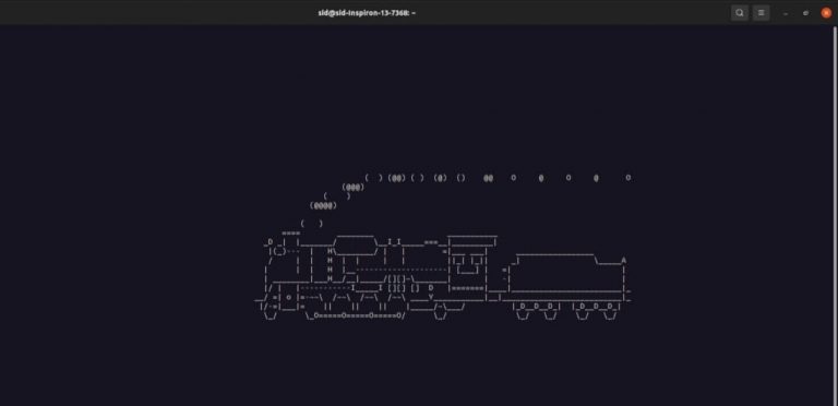 ASCII Locomotive Train in the Linux Terminal - Easter Egg - LinuxForDevices