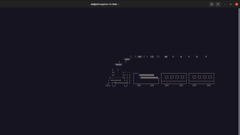ASCII Locomotive Train in the Linux Terminal - Easter Egg - LinuxForDevices