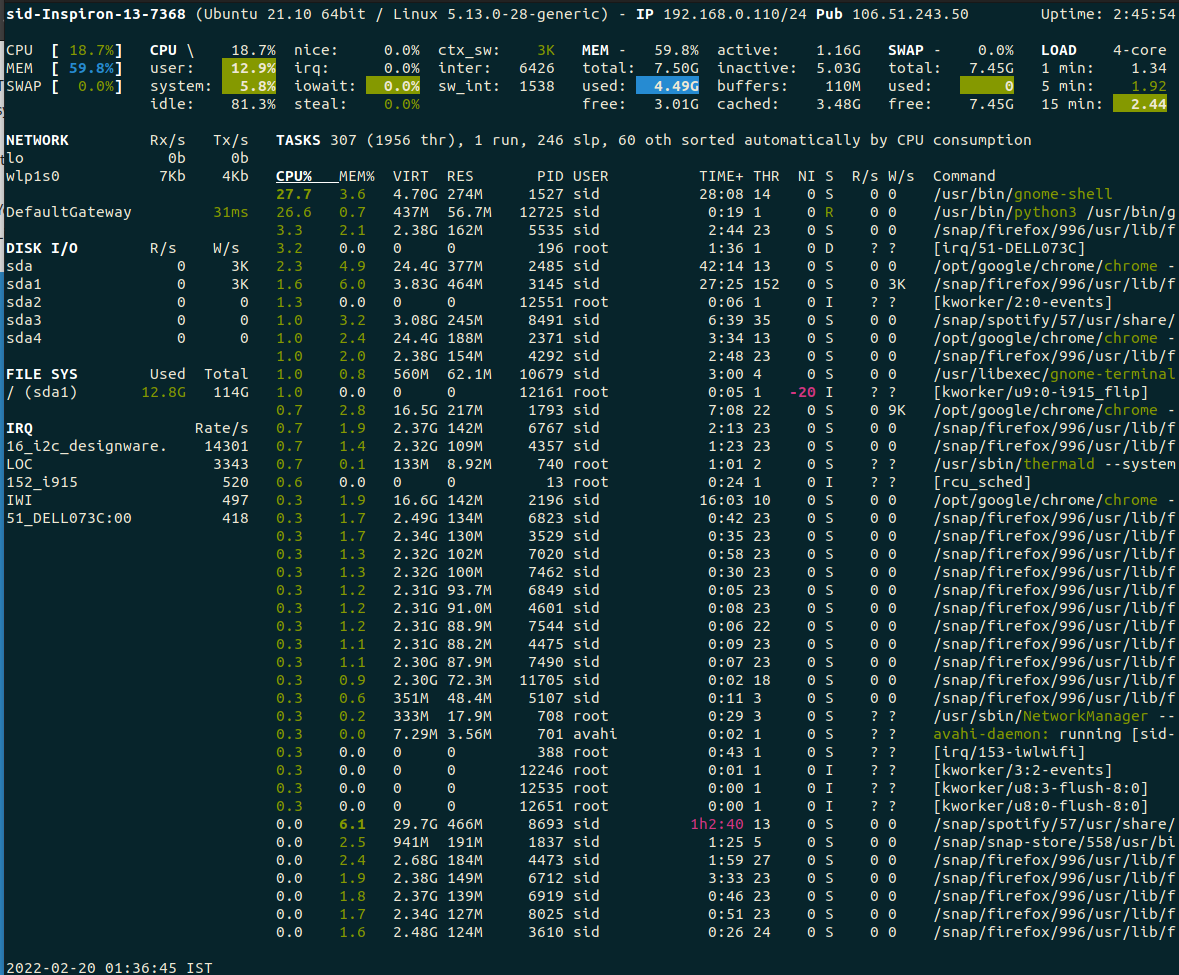 Find the Top Running Processes by Memory and CPU Usage - LinuxForDevices