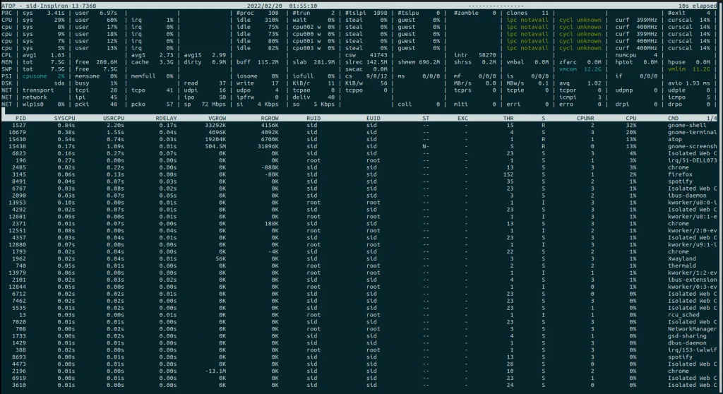 Find The Top Running Processes By Memory And Cpu Usage Linuxfordevices