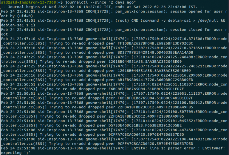 How To Filter Log Entries Based On Date Range Cli Linuxfordevices