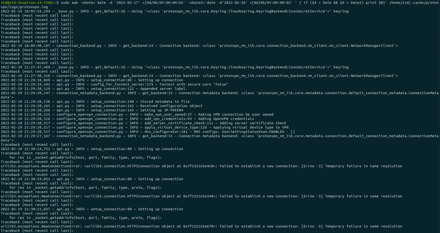 How To Filter Log Entries Based On Date Range Cli Linuxfordevices