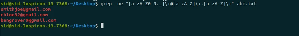 Extract Emails From A Text File Using Grep Command Linuxfordevices