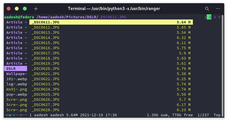 Ranger A Terminal Based File Manager Linuxfordevices