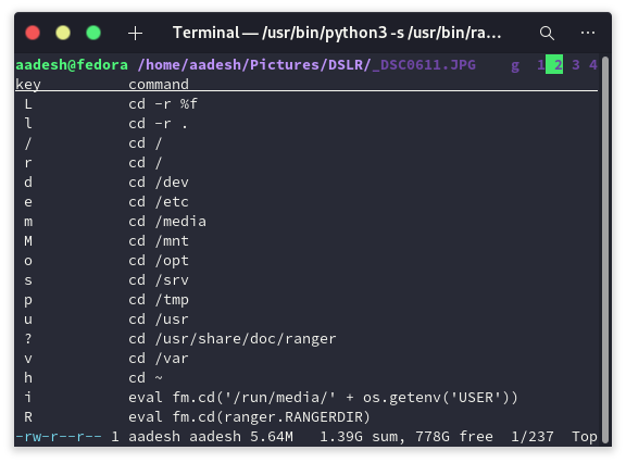 Ranger A Terminal Based File Manager Linuxfordevices