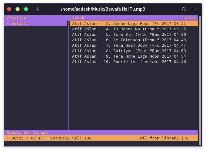 CMUS player – A Terminal based music player - LinuxForDevices