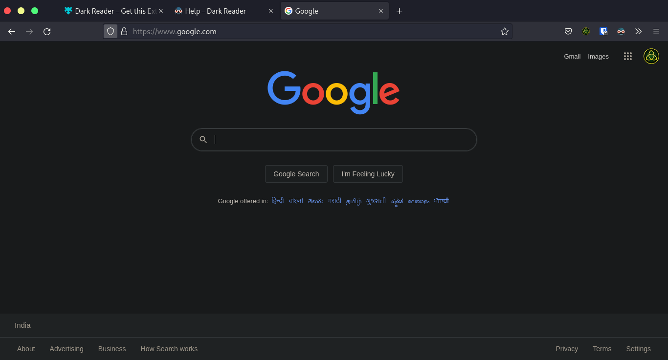 Enable Dark Theme to Google Search in the Firefox - LinuxForDevices