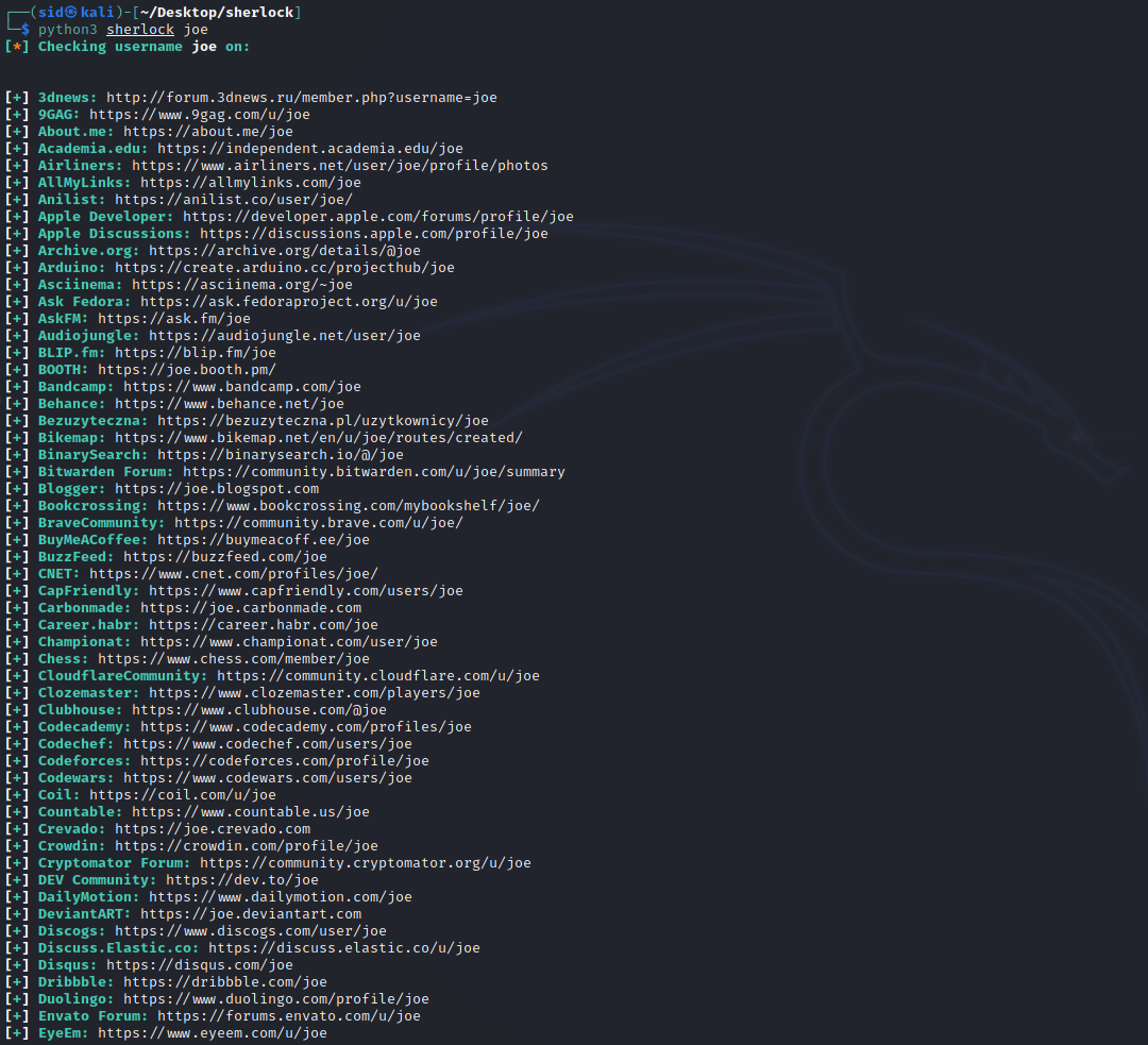 How to install and use sherlock in Kali Linux? - LinuxForDevices