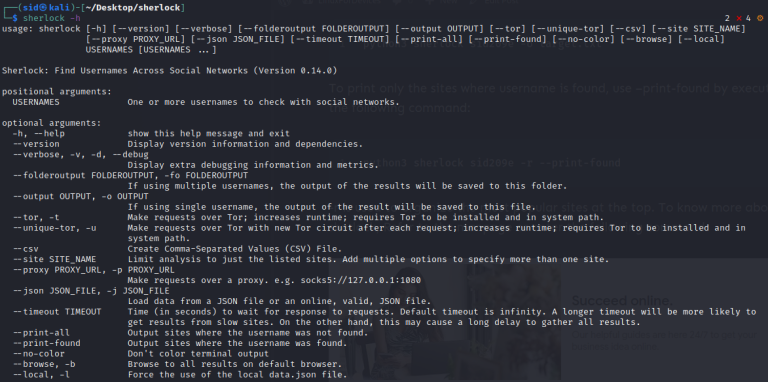 How to install and use sherlock in Kali Linux? - LinuxForDevices