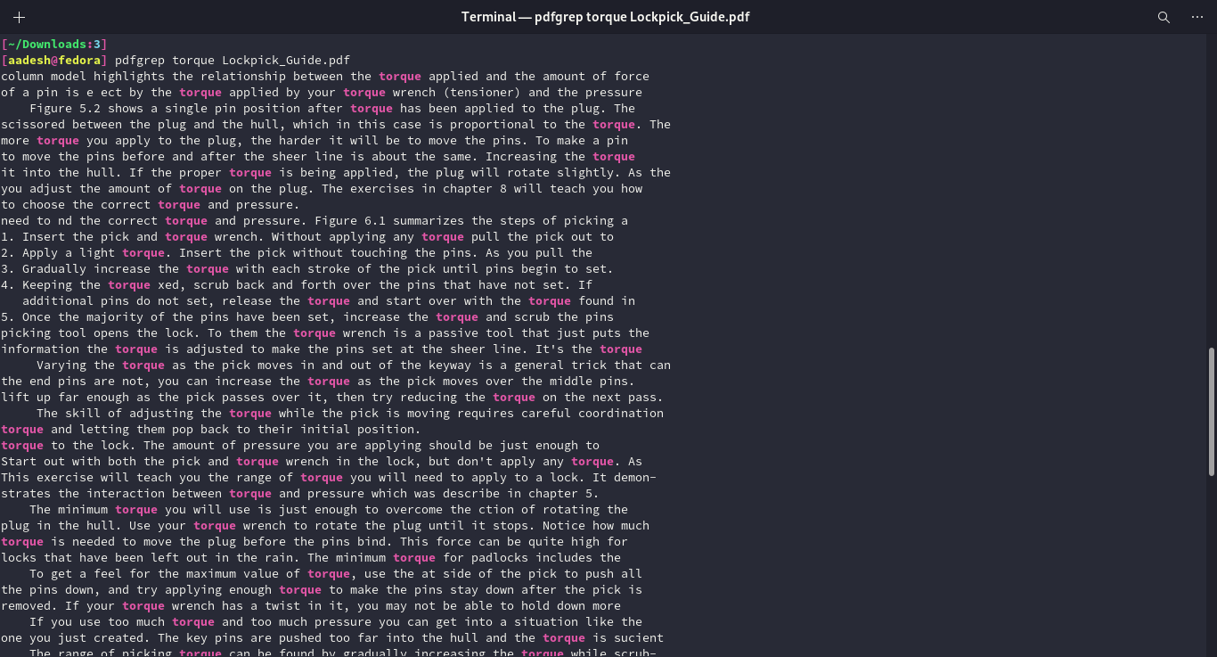 pdfgrep - Search for text inside a PDF document - LinuxForDevices