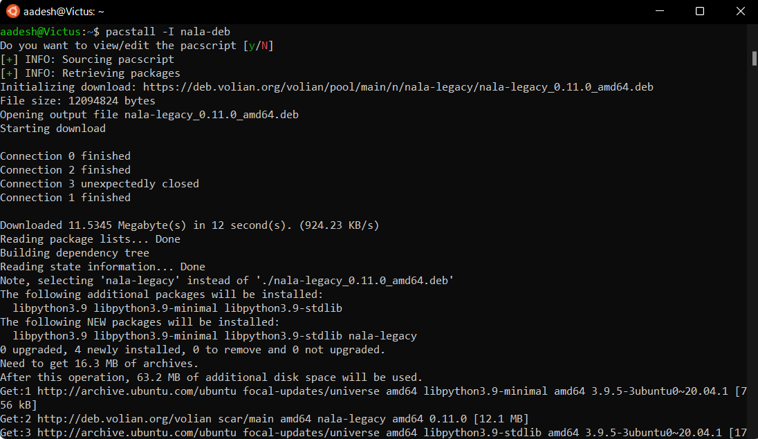 Nala - A better interface for the apt package manager - LinuxForDevices