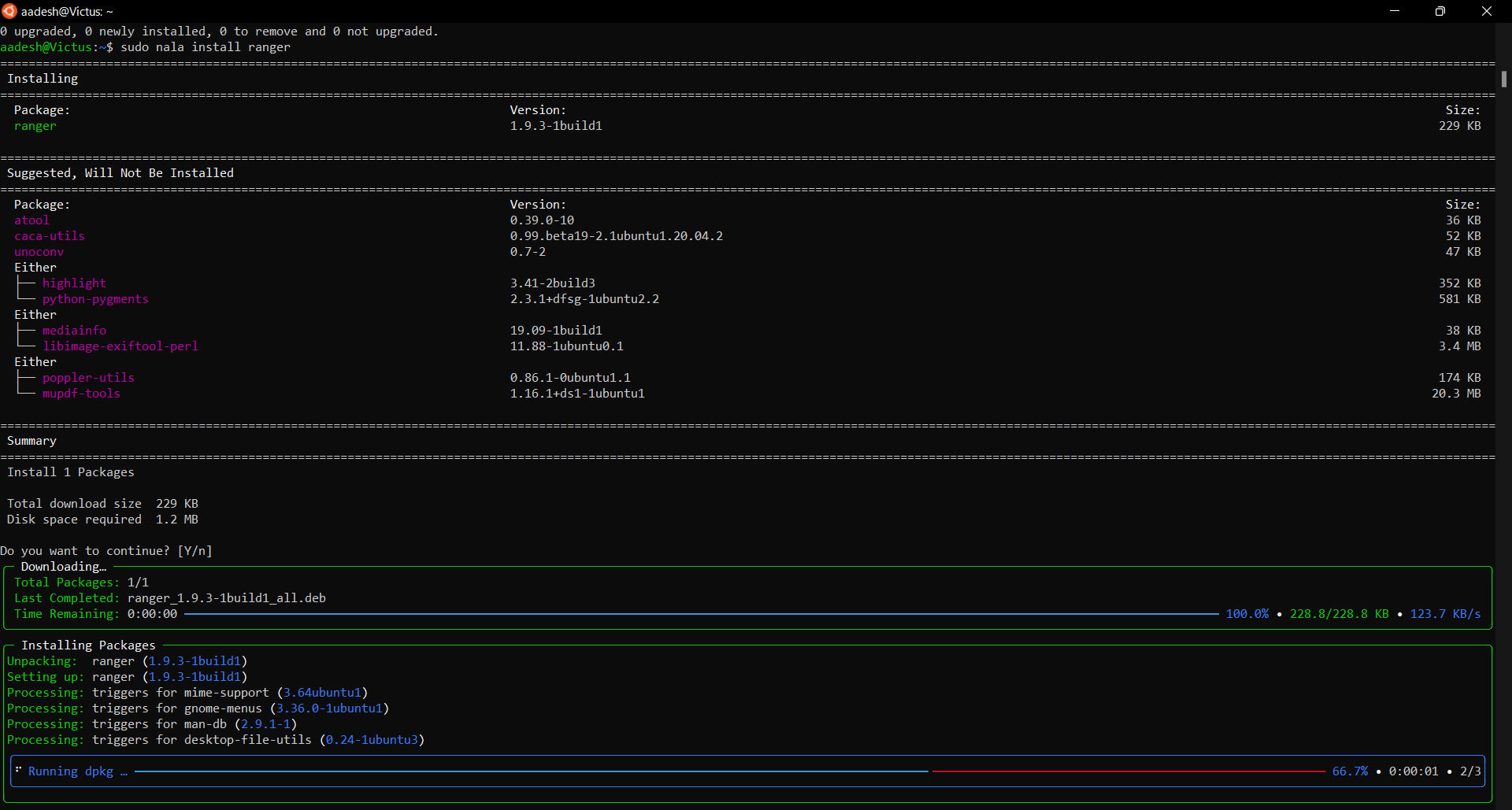 Nala A Better Interface For The Apt Package Manager Linuxfordevices
