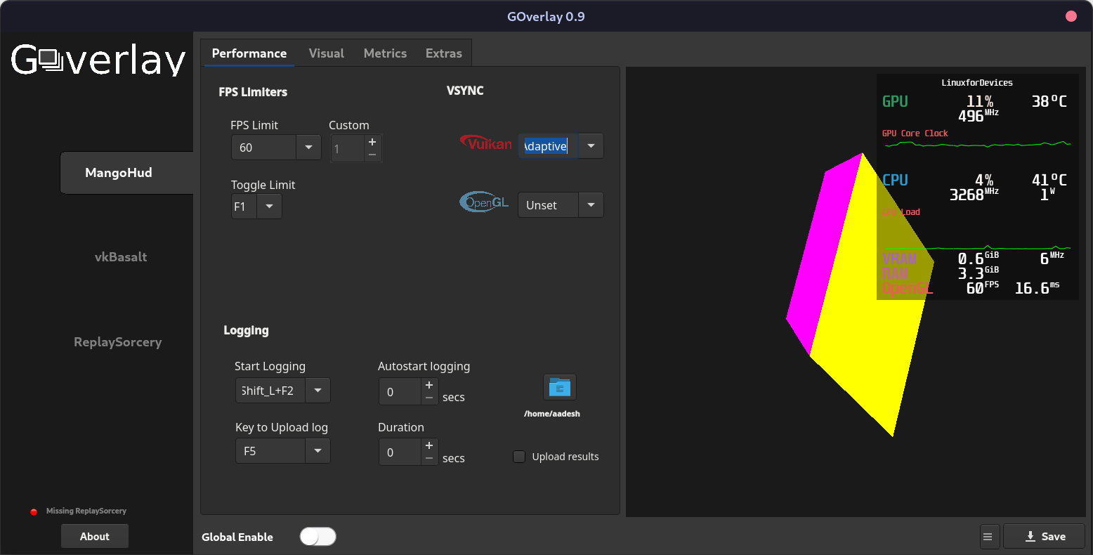 MangoHud - Monitor system vitals while playing games on Linux. - LinuxForDevices