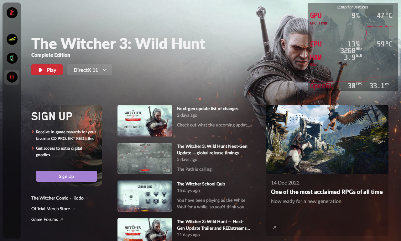 How to Revert The Witcher 3 next-gen update - LinuxForDevices