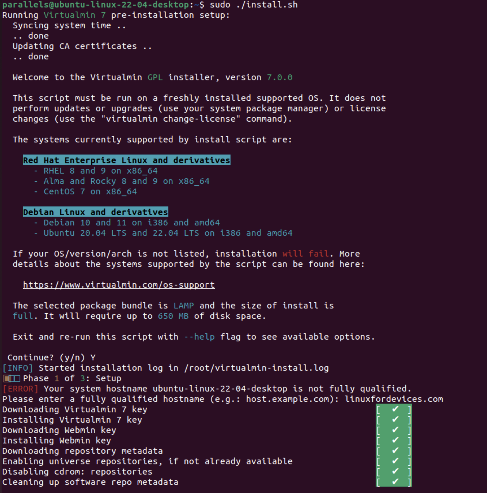 Ubuntu Virtualmin Setting Up Virtualmin In Ubuntu Server Linuxfordevices