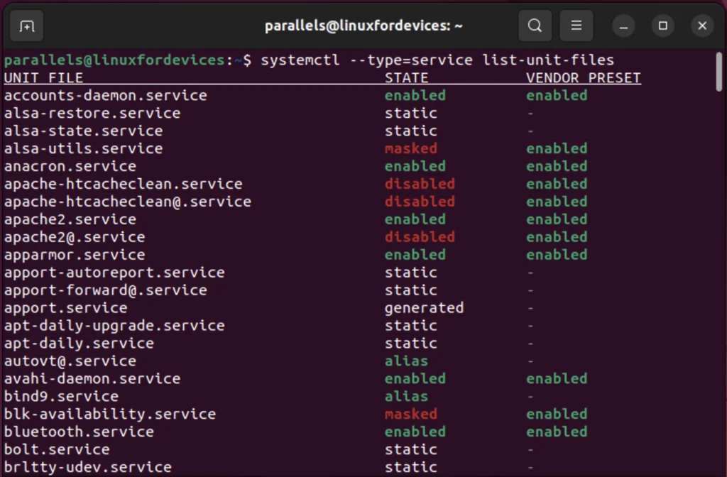 How to List Services in Ubuntu Linux? - LinuxForDevices