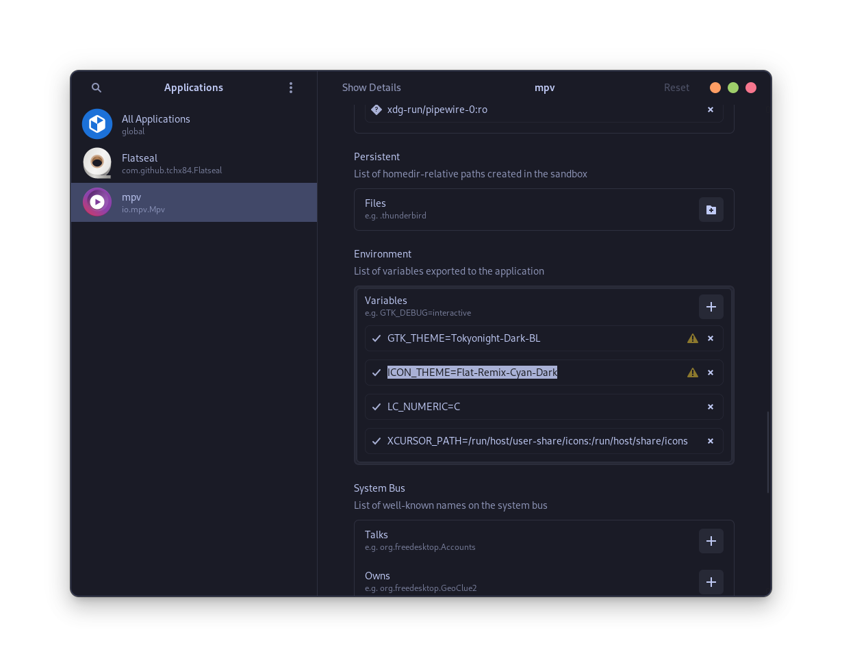 Flatseal - Easily Manage Flatpak permissions on your device ... Flatseal - Easily Manage Flatpak permissions on your device ...