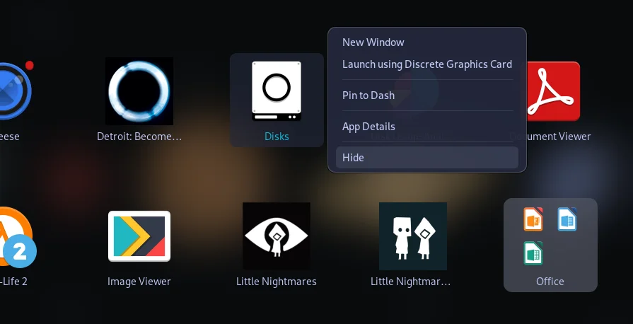 Hide Applications from the App Grid on GNOME DE with App Hider ...